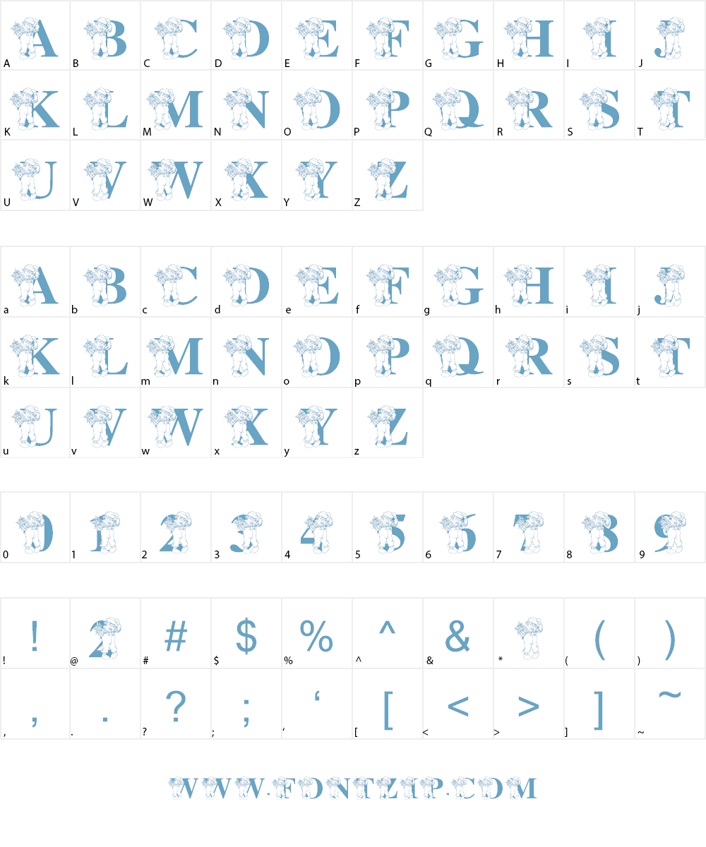 Download Font LMS Raggity Andy Alphabet