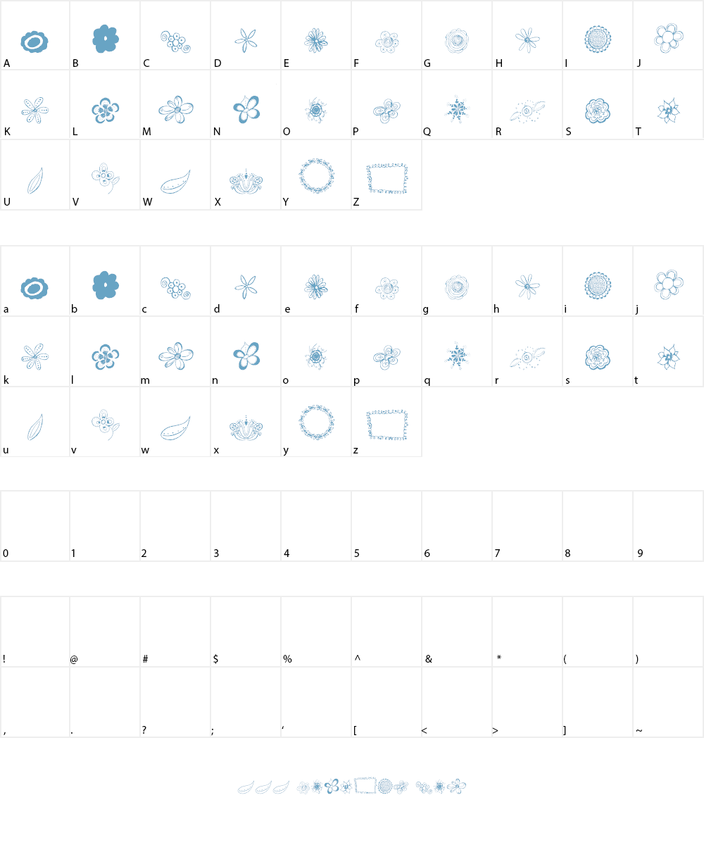 Download Font MTF Flower Doodles