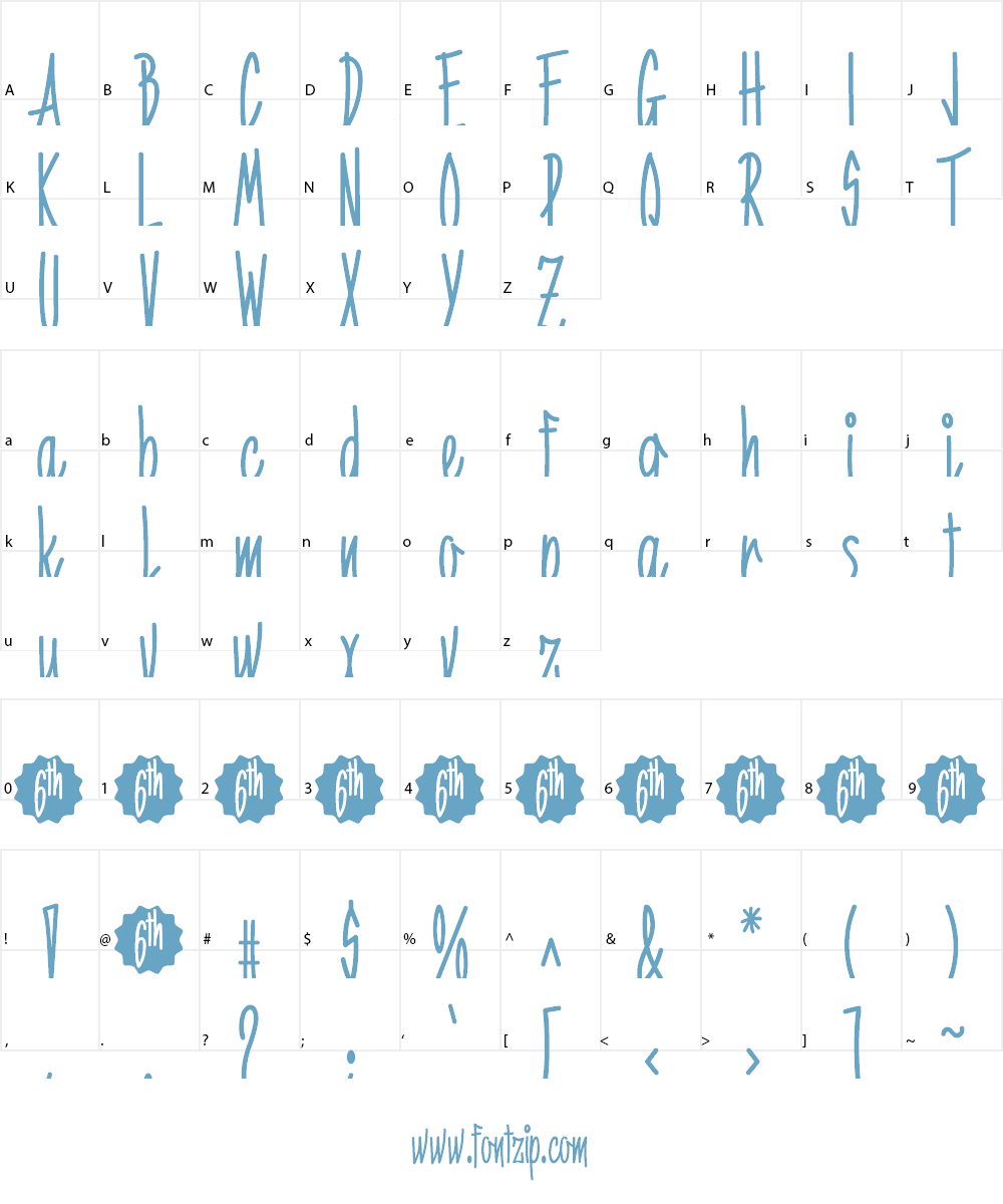 Download Font 6th Aniversario